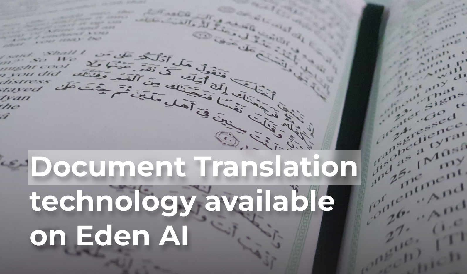 Document Translation available | Eden AI